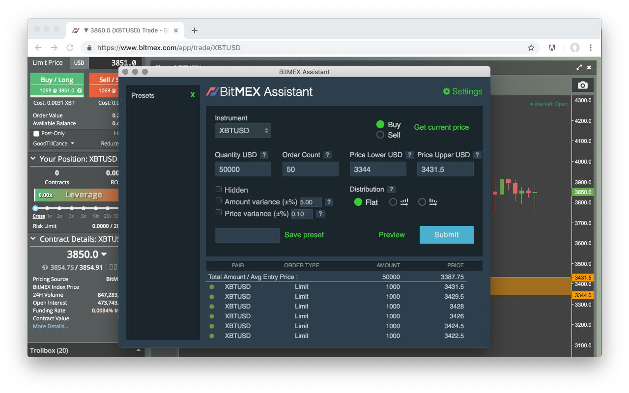 MEX Assistant for BitMEX